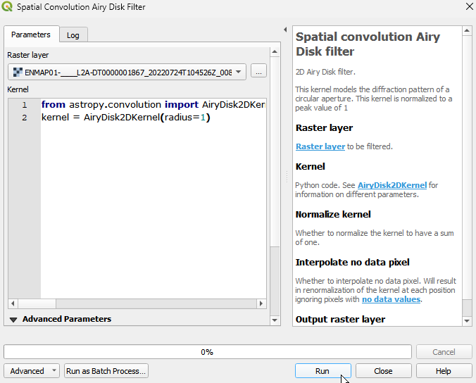 Spatial convolution custom filter — EnMAP-Box 3.14 documentation